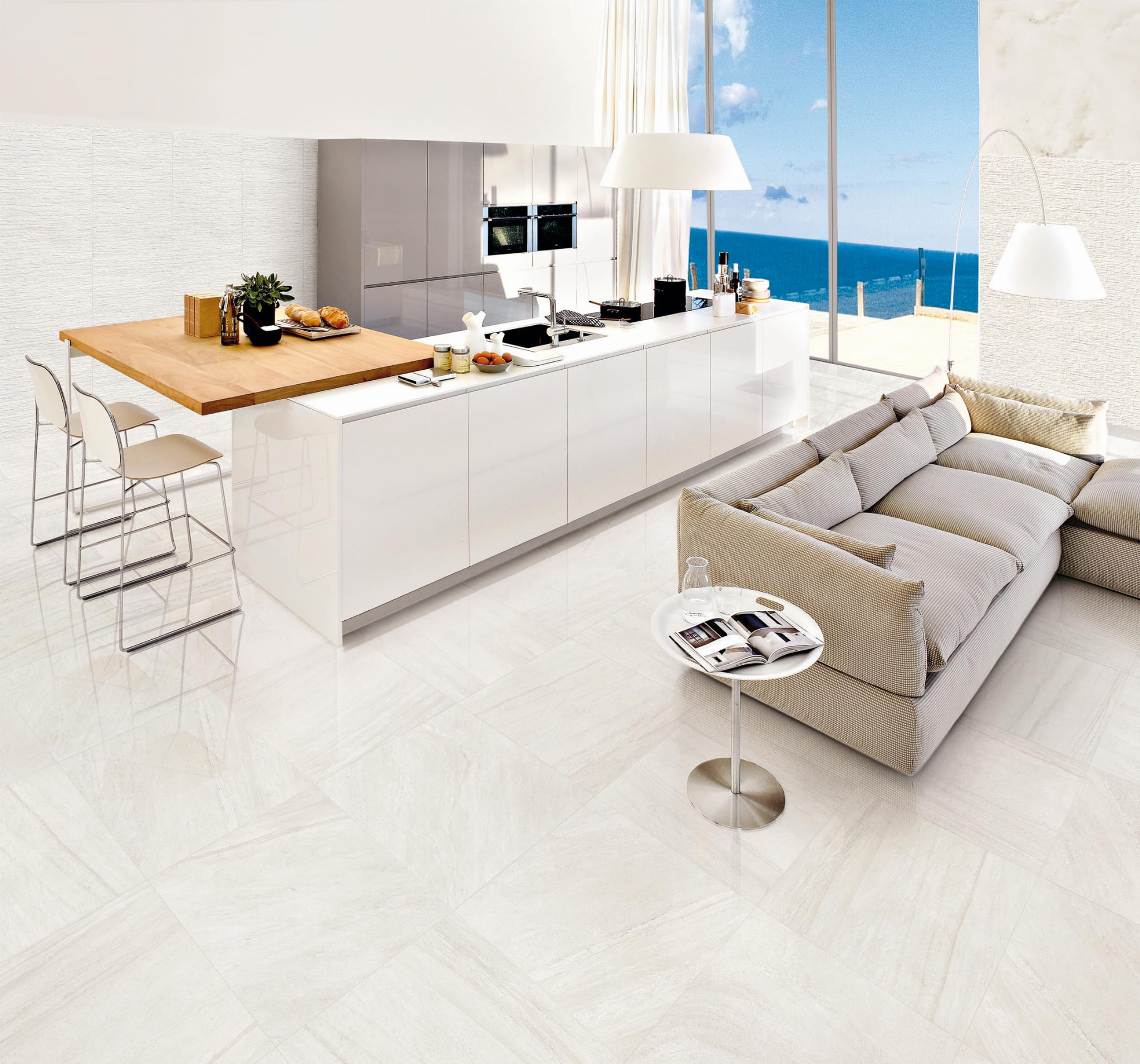 CERAMICHE PIEMME PURESTONE BIANCO NAT/RET 60x60 10840 Płytka Gresowa ...